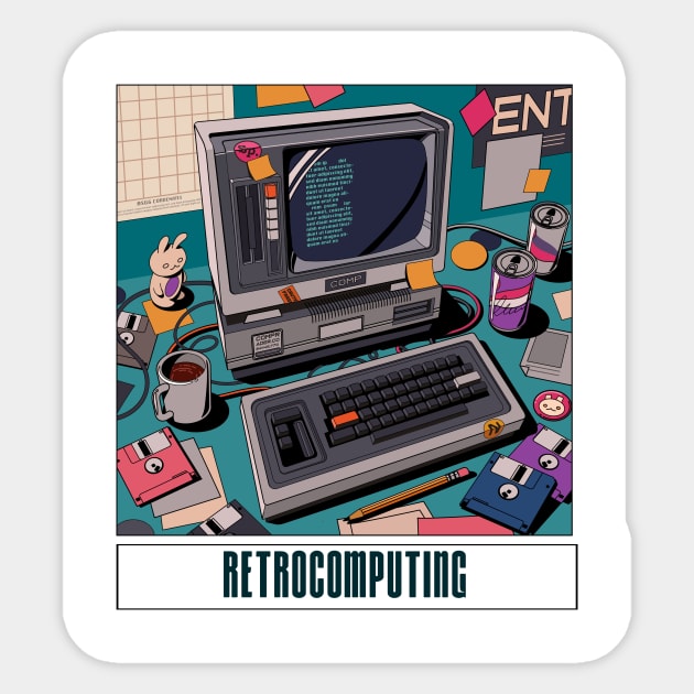 Retro Computing Computing Taste Computing Scale Vintage Classic Nostalgia - Computer - Sticker ...